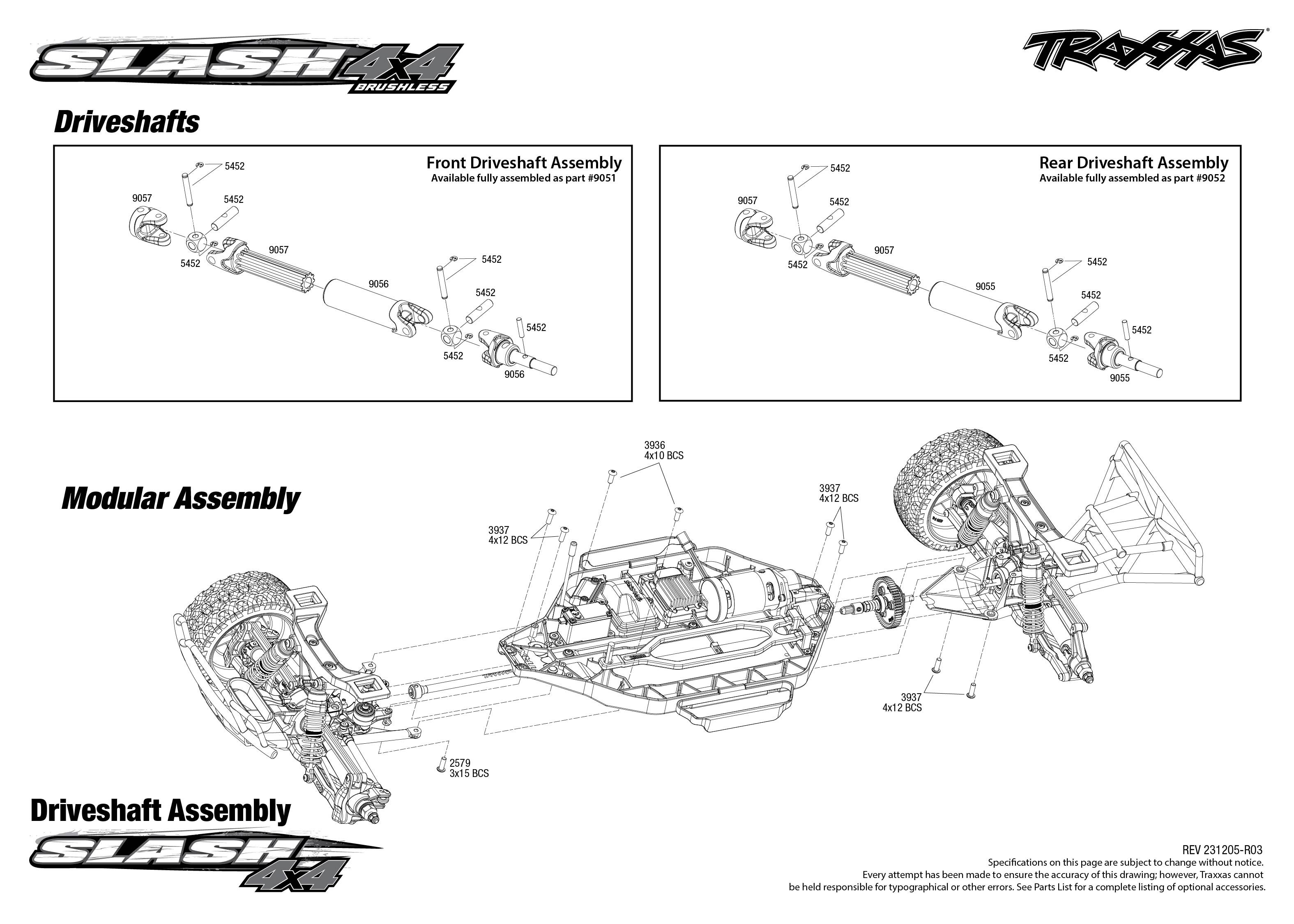 Slash 4x4 1/10 RTR TQ BL-2s Fox